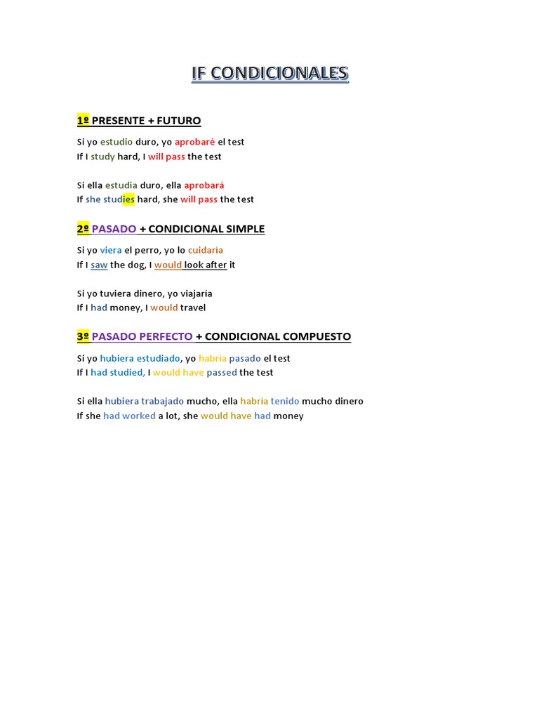 If Condicionales | PDF