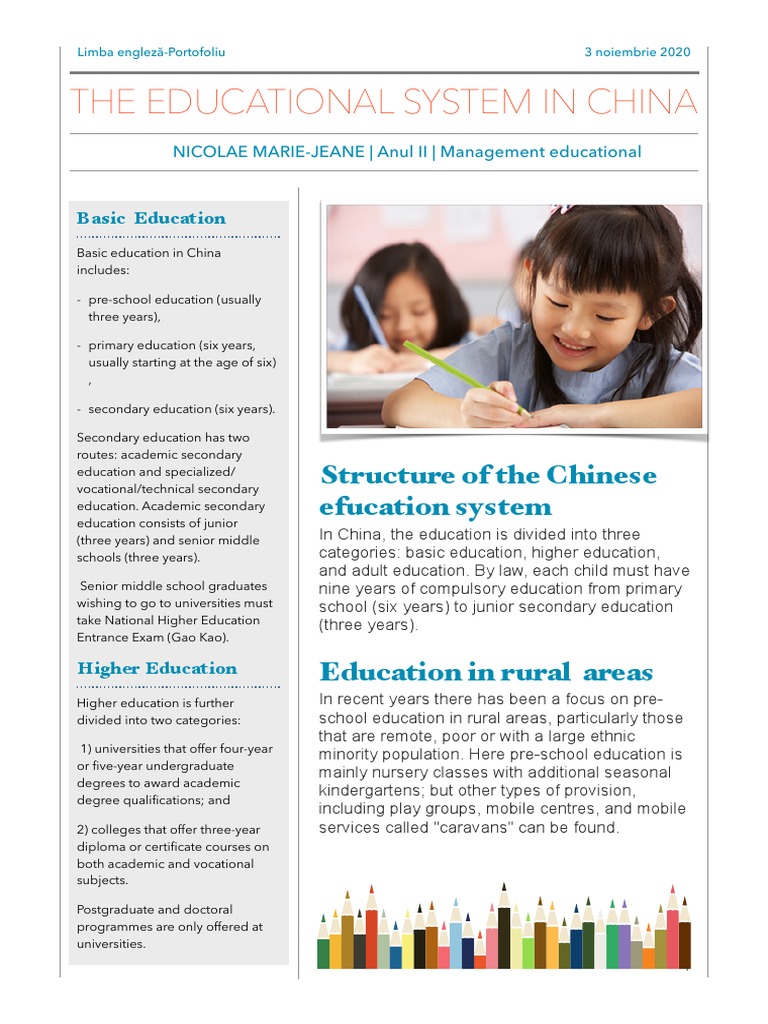 The Education System in China | PDF | Schools | Academic Degree