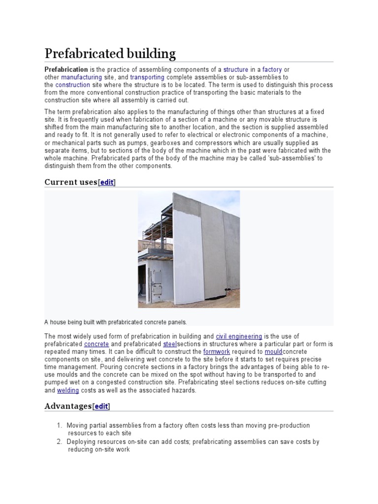 Prefabricated Building | PDF | Economic Sectors | Civil Engineering