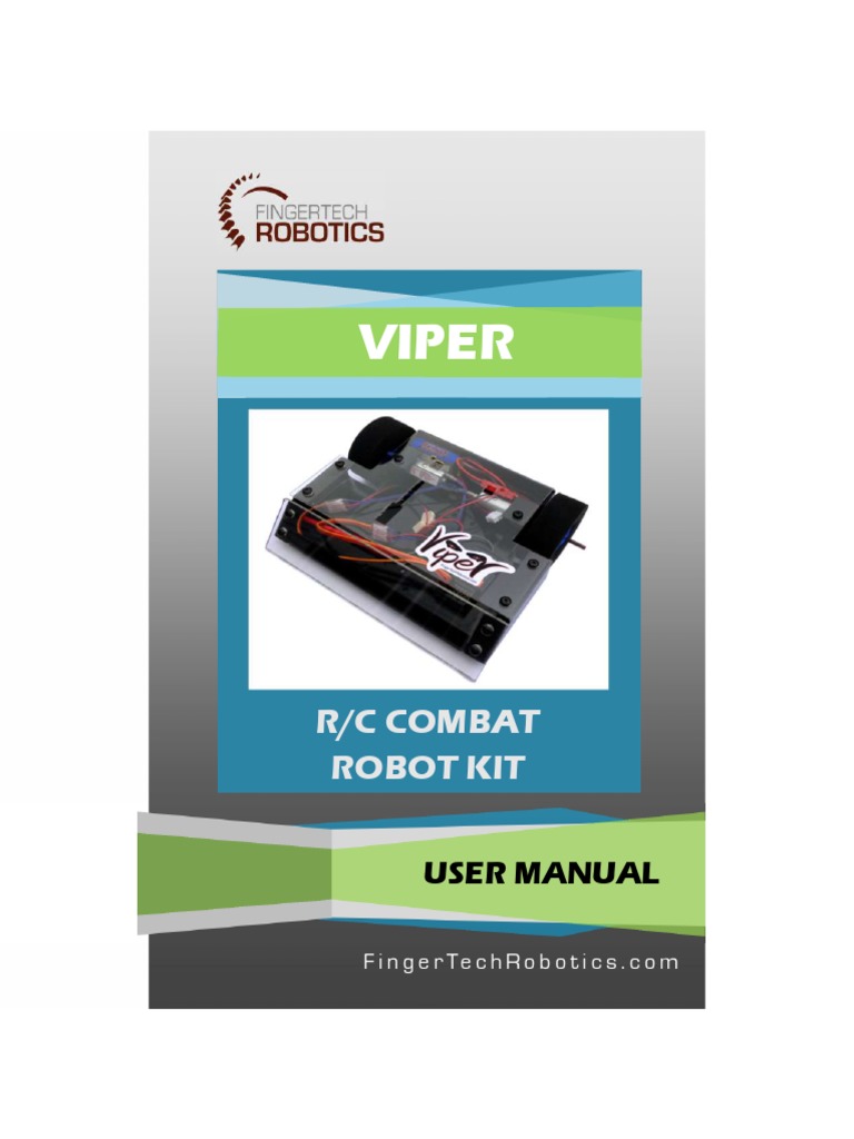 Viper: R/C Combat Robot Kit | PDF | Rechargeable Battery | Electrical ...
