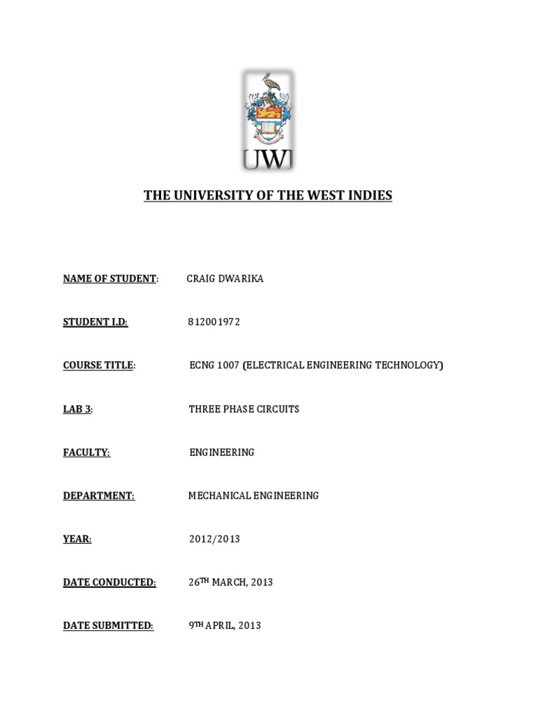The University of The West Indies: MARCH, 2013 | PDF