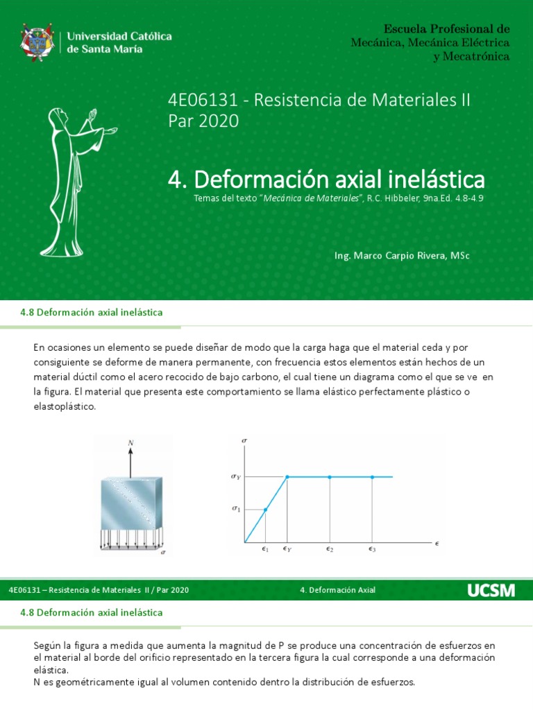 Deformación y Esfuerzo Axial | PDF | Resistencia de materiales ...
