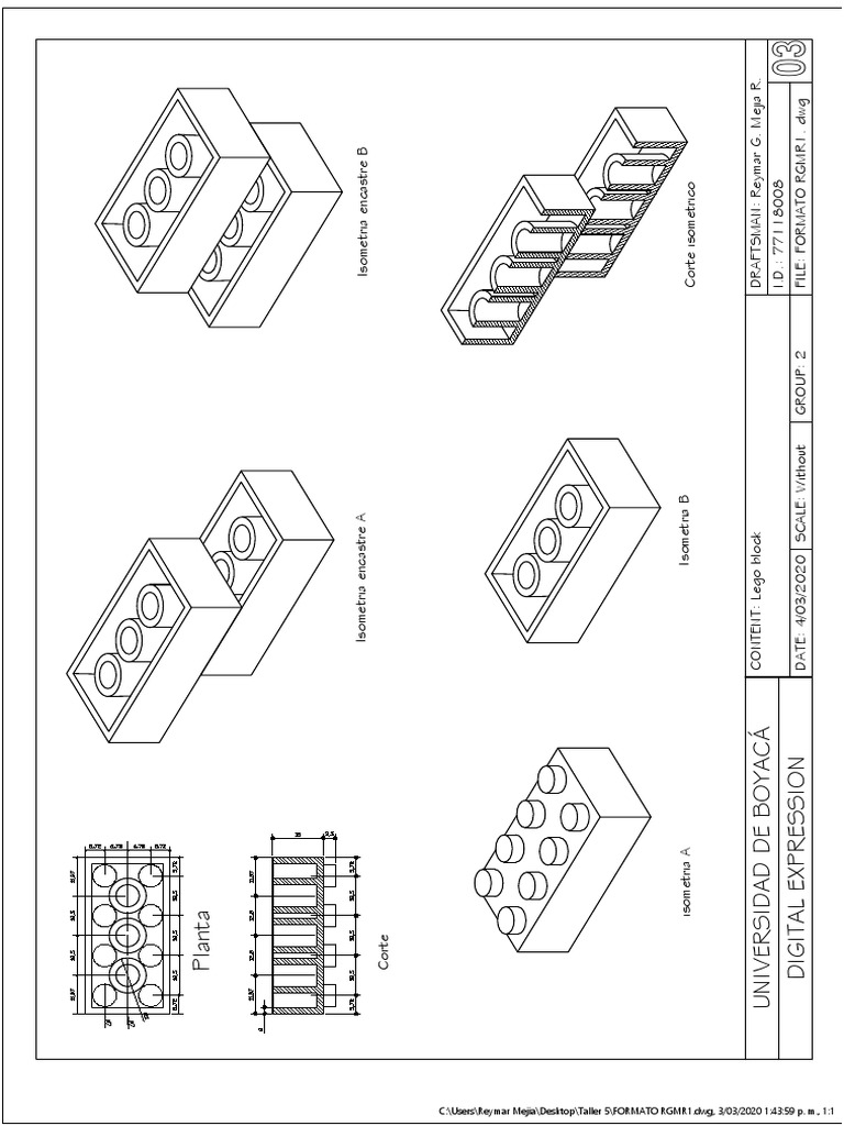 Lego Block Isometric Drawings | PDF