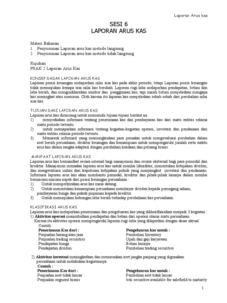 Chapter 5a Cash Flow 2020 | PDF