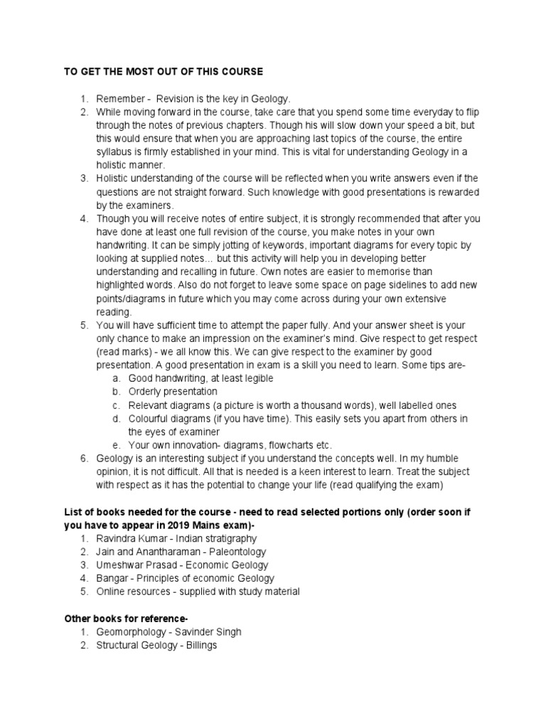 Important - Read This First | PDF | Geology | Understanding