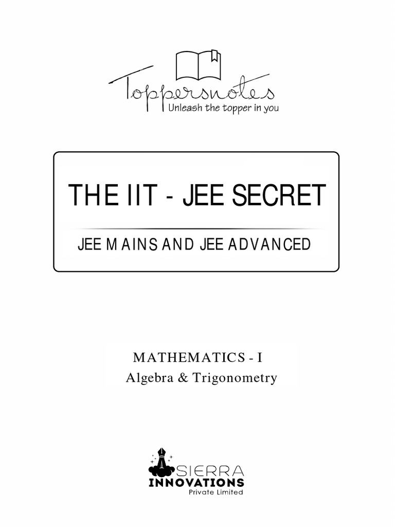 IIT JEE Maths 1 Sample | PDF | Trigonometric Functions | Quadratic Equation
