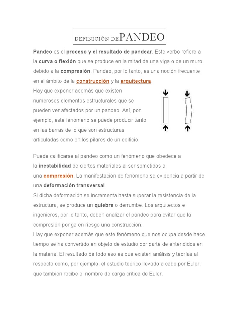 Definición de Pandeo | PDF