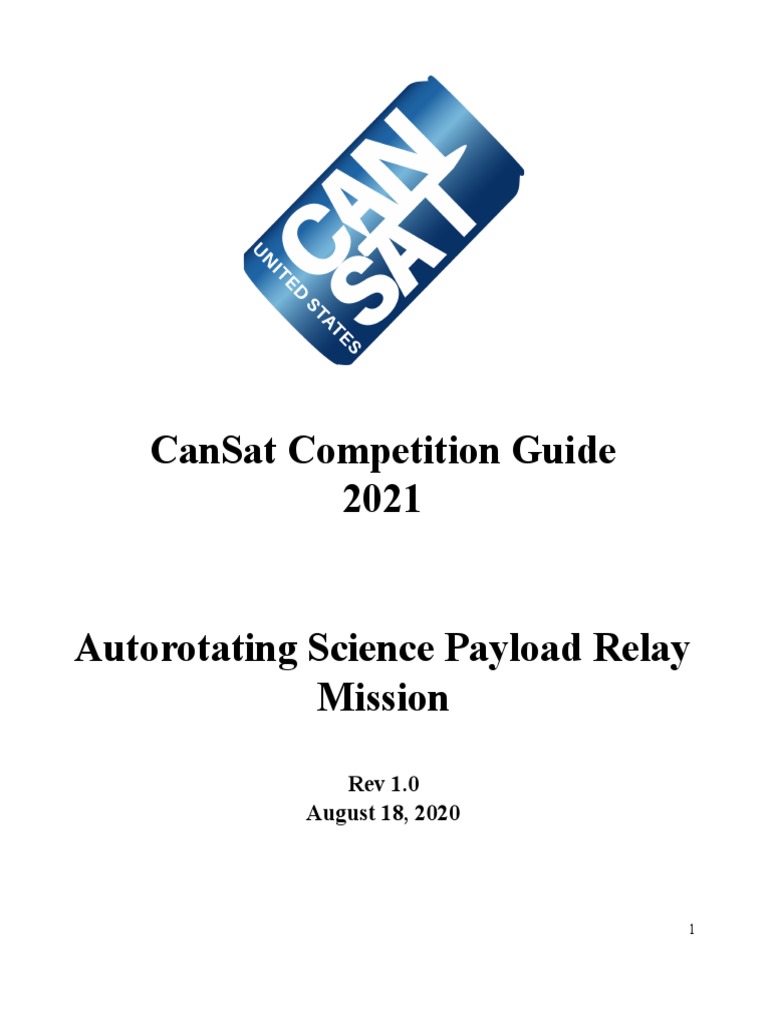 CanSat Mission Guide 2021 | PDF | Comma Separated Values | Telemetry