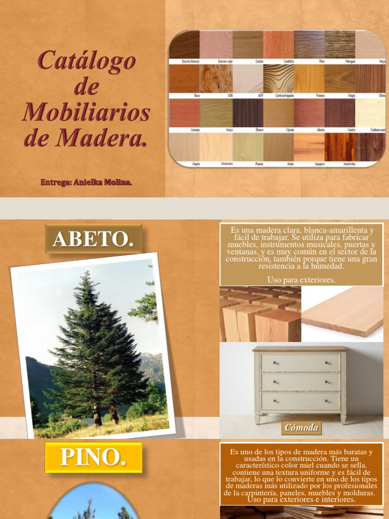 Catálogo de Mobiliarios de Madera | PDF | Madera | Mueble
