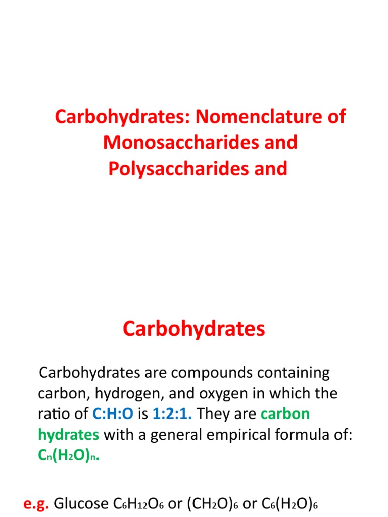 Carbohydrates - Monosaccharides and Dissaccharides | PDF ...