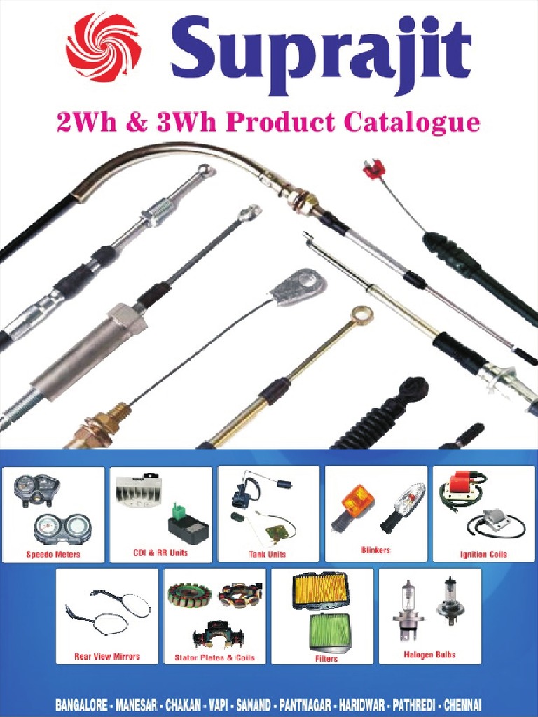 Suprajit 2w & 3w Product Catalogue - March 2017 PDF | PDF