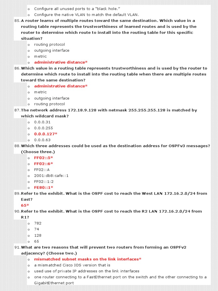 Ccna 2 V60 Final Exam Answers 2018 Routing And Switching Essentials 46 48 Pdf Router 