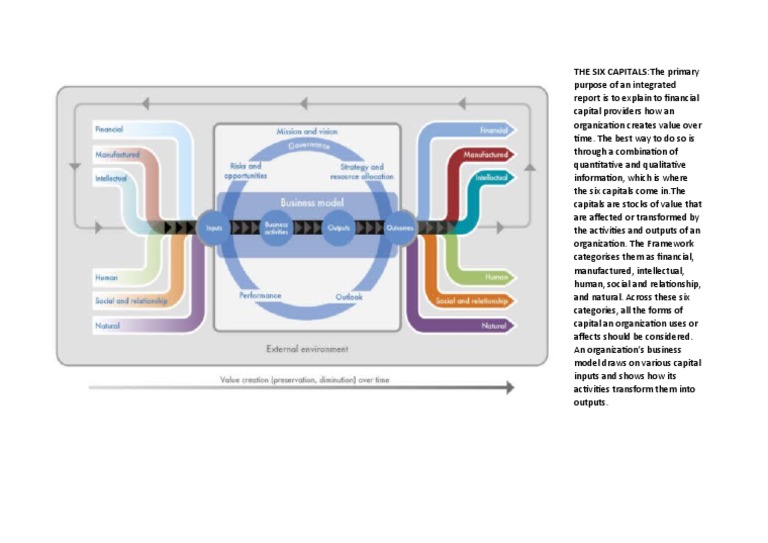 THE SIX CAPITALS:The Primary Report Is To Explain To Financial | PDF