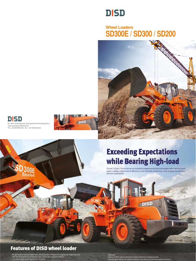 SD300E / SD300 / SD200: Wheel Loaders | Download Free PDF | Axle | Brake