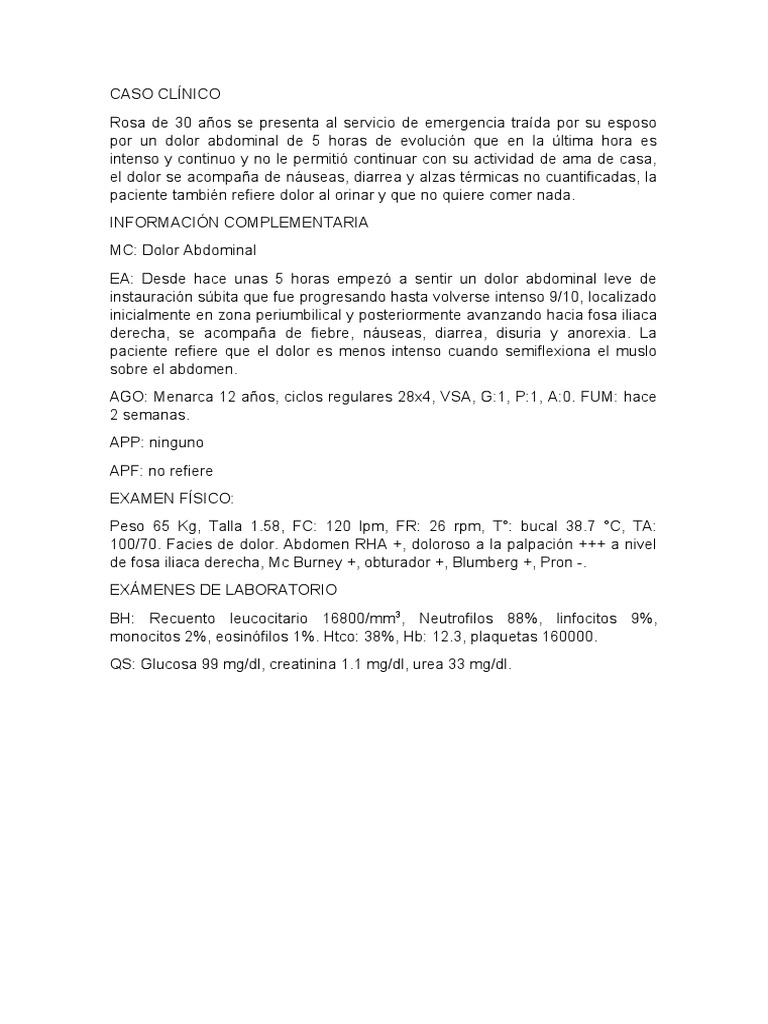 Caso Clinico - Soap | PDF | Salud pública | Enfermedades y trastornos Caso Clinico - Soap | PDF | Salud pública | Enfermedades y trastornos