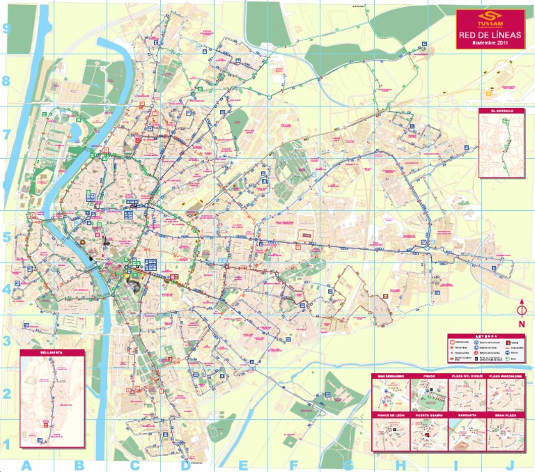 Plano - Guia Bus Sevilla PDF | PDF