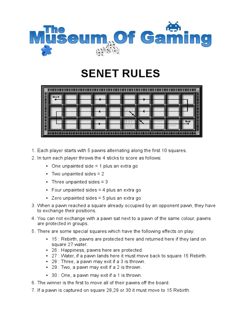 Rules Senet | PDF