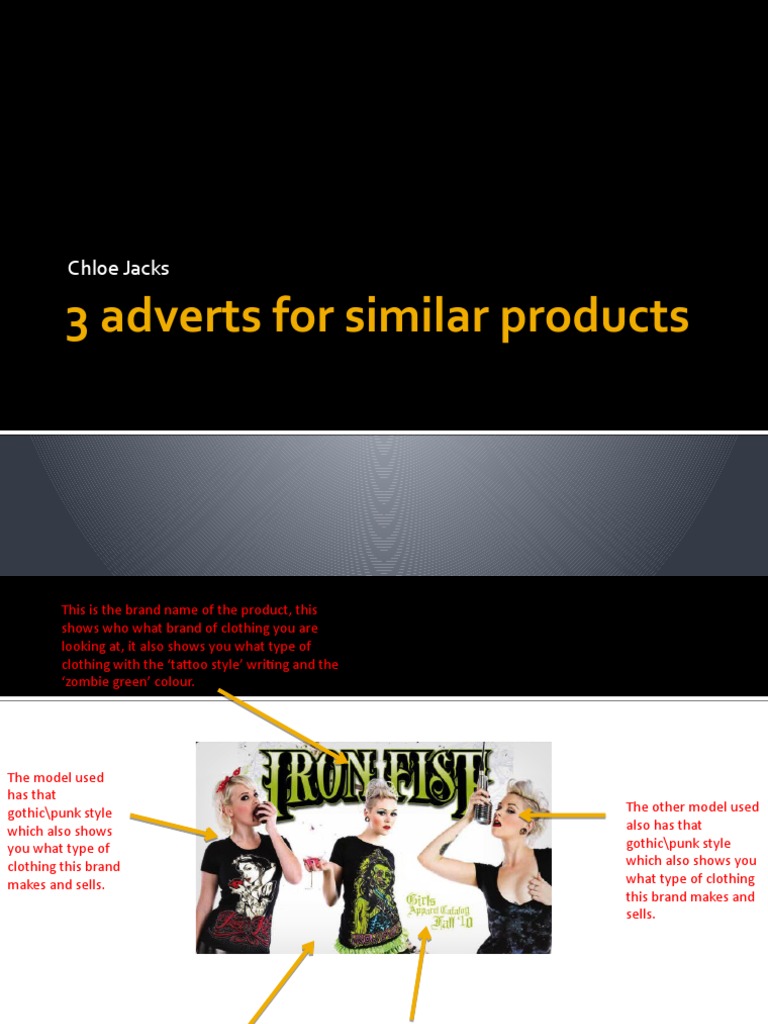 3 Adverts For Similar Products: Chloe Jacks | PDF | Advertising