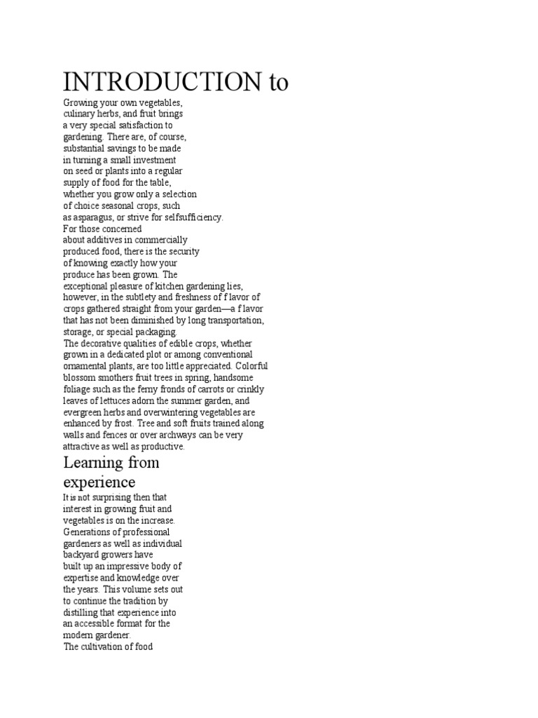 INTRODUCTION To Vegetable Farming | PDF | Vegetables | Environmental Design