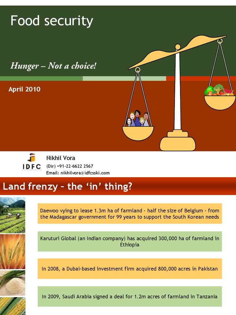 Food Security: Hunger - Not A Choice! | PDF | Rice | Food Security