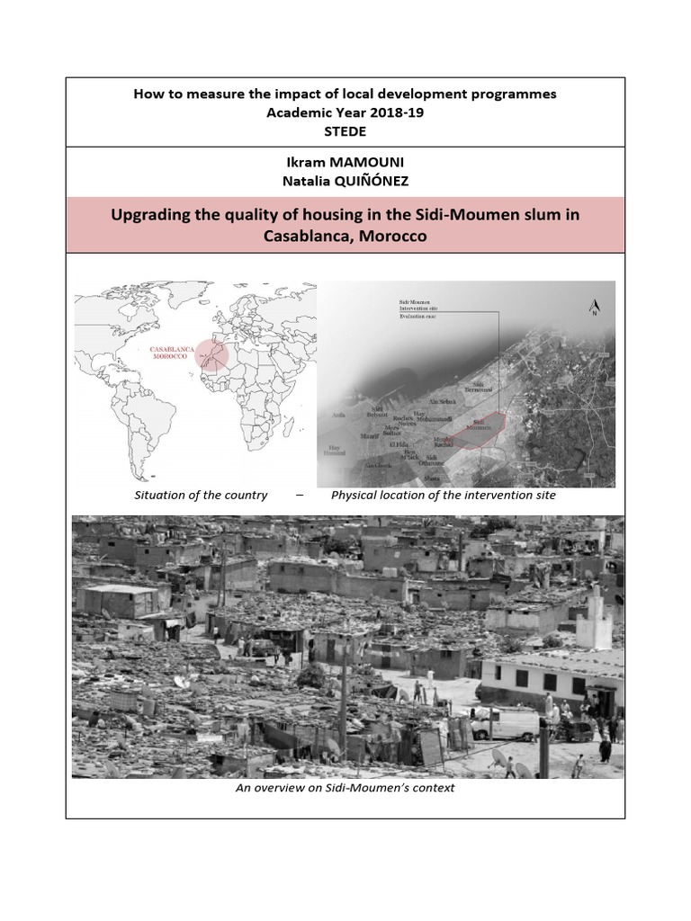 Upgrading The Quality of Housing in The Sidi-Moumen Slum in Casablanca ...