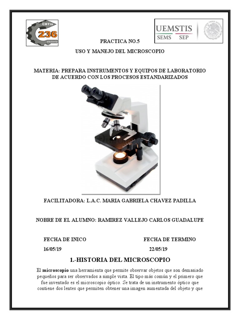 MICROSCOPIO | PDF | Microscopio | Atómico