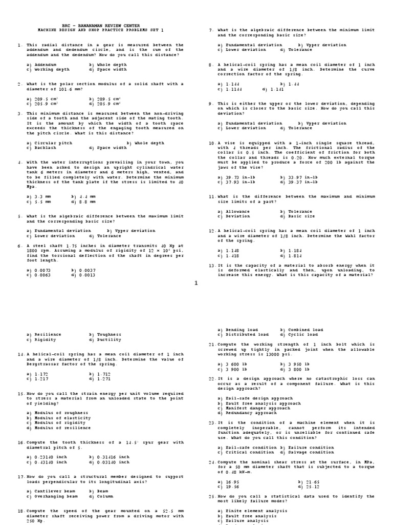Machine Design Problems | PDF | Gear | Belt (Mechanical)