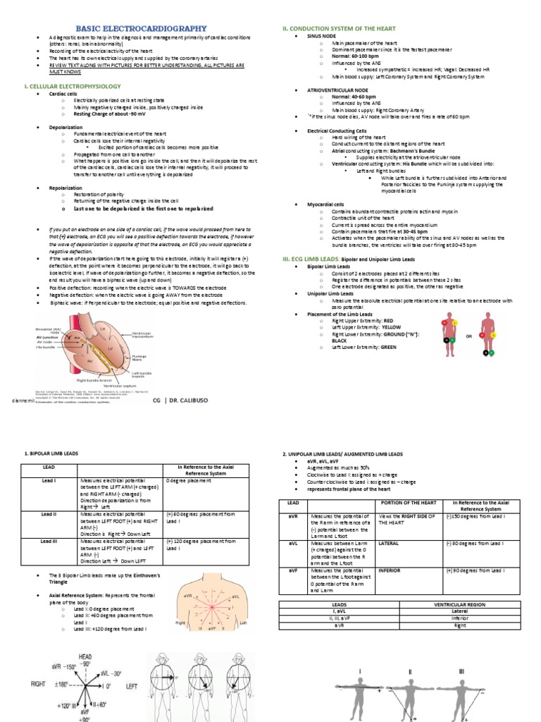 A1 Basic ECG Part1. Dr. Calibuso (Revised) | PDF | Electrocardiography ...