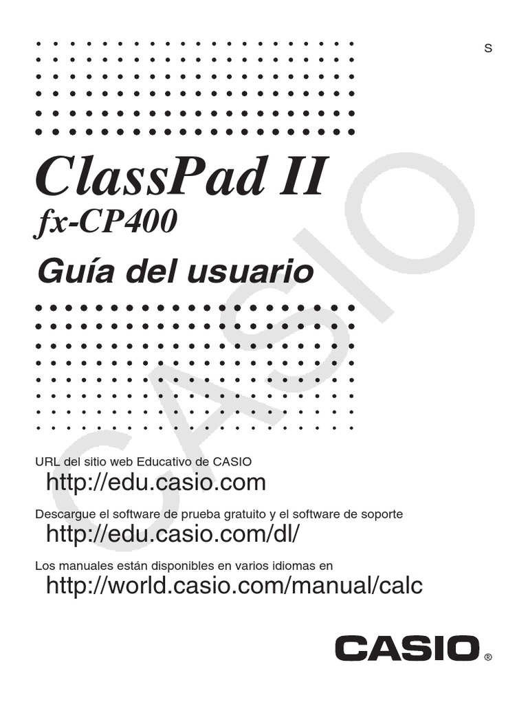 ClassPad II Guia PDF | PDF | Hoja de cálculo | Microsoft Windows