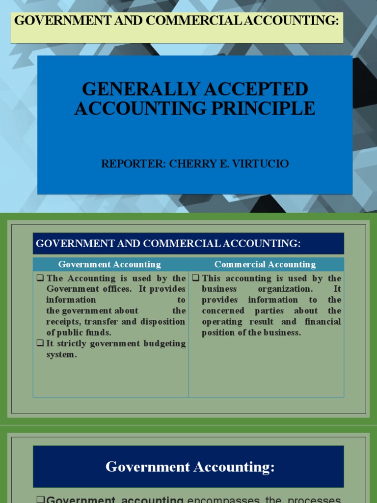 Government vs. Commercial Accounting | PDF | Debits And Credits | Expense