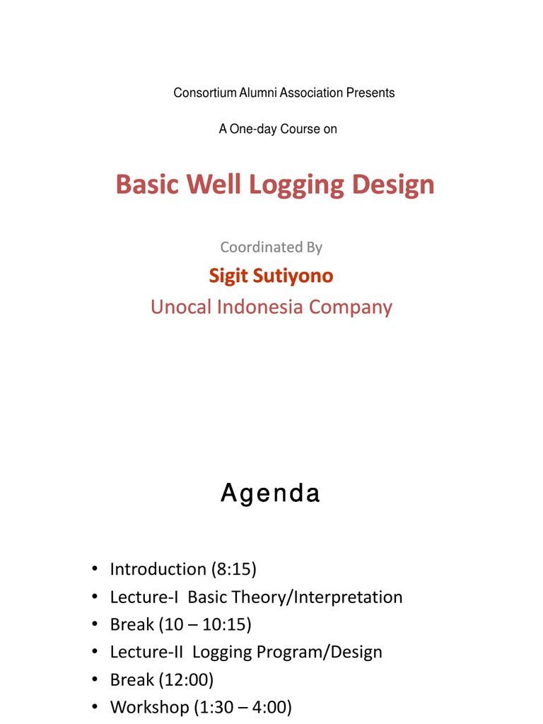 Basic Well Logging Design | Download Free PDF | Reflection Seismology | Applied And ...