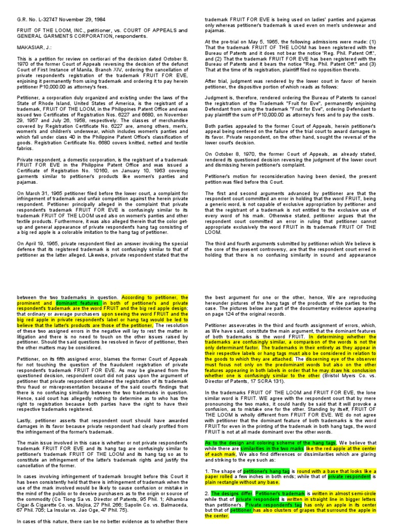 Infringement Cases | PDF | Trademark | Complaint
