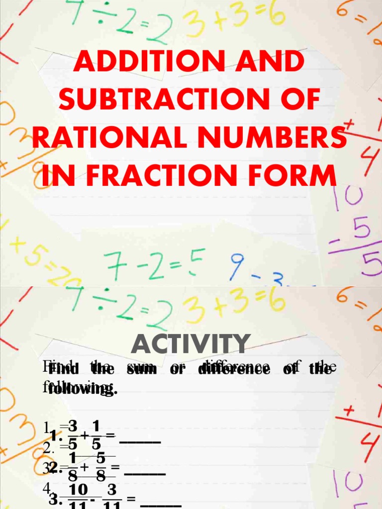 Q1 - Week5 - Operation On Rational Numbers | PDF