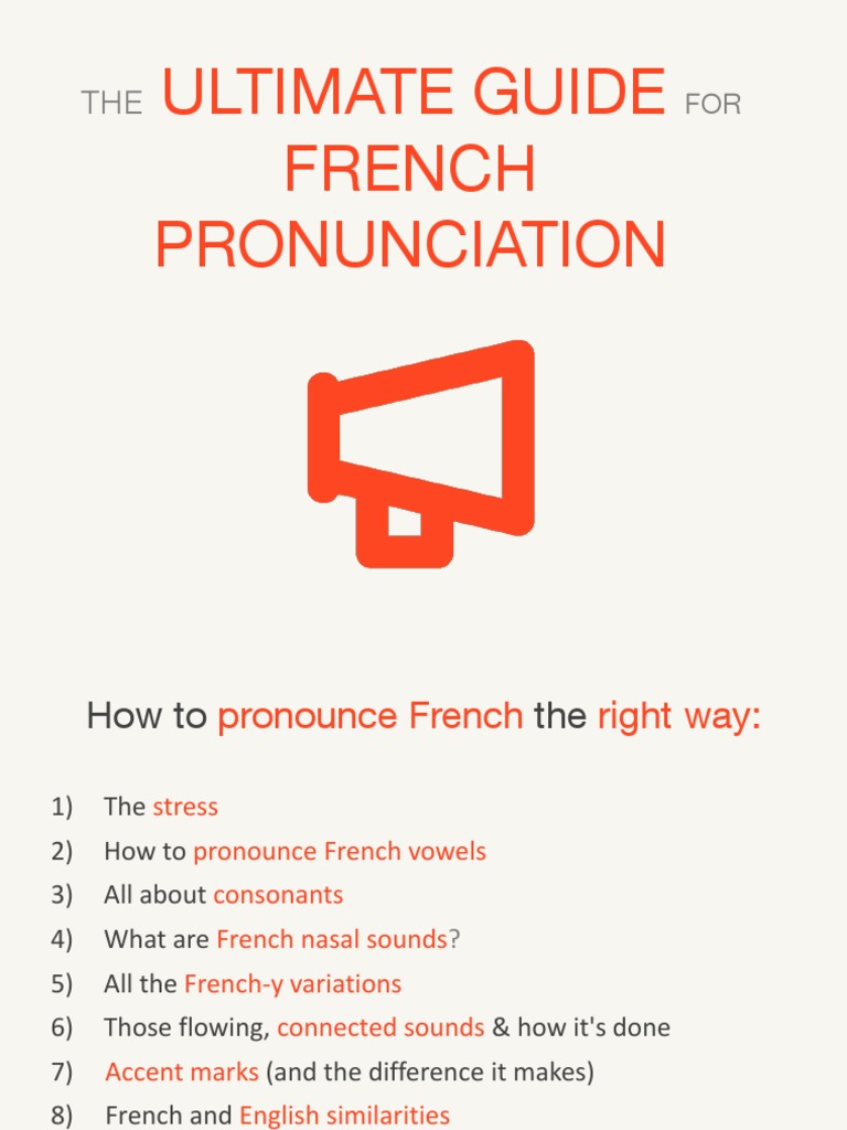 French Pronunciation Guide | PDF | Consonant | Stress (Linguistics)