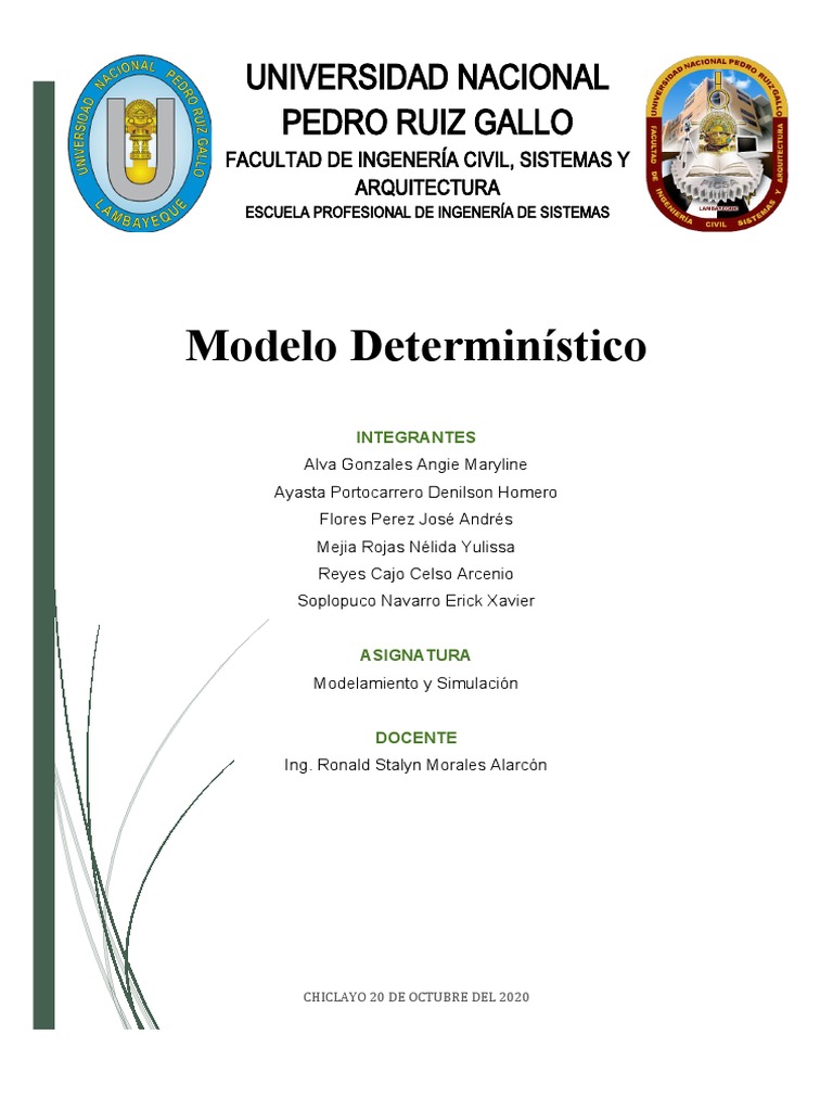 Modelo Determinístico | PDF | Inventario | Interacciones de disciplina ...