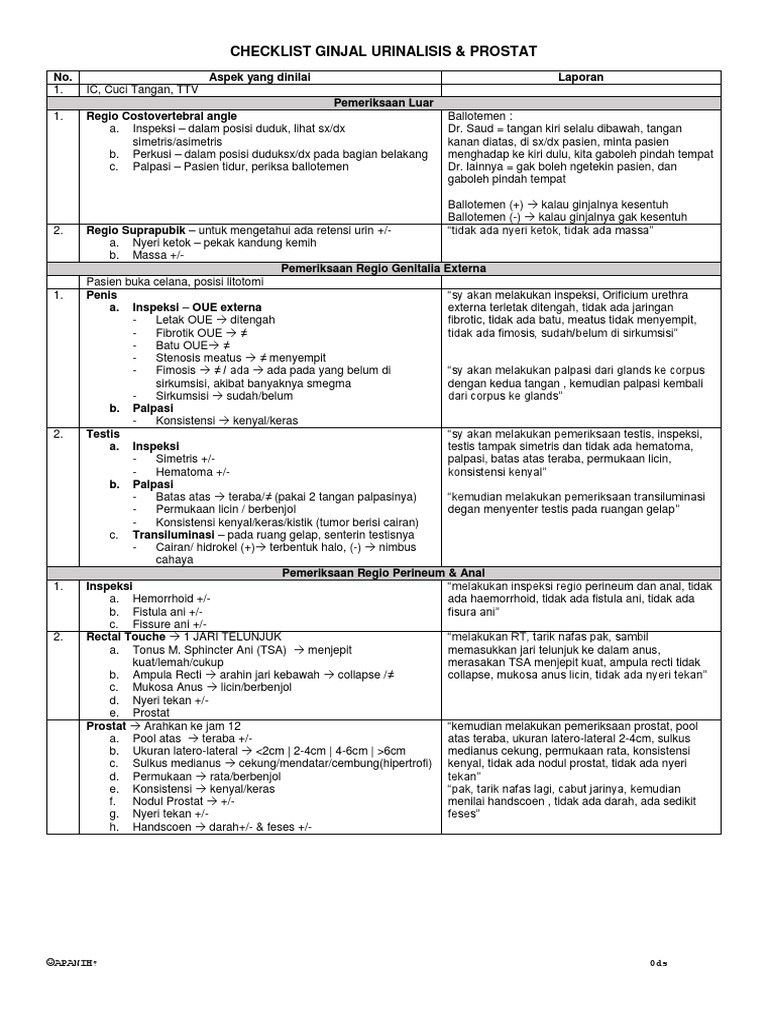 Checklist Osce | PDF
