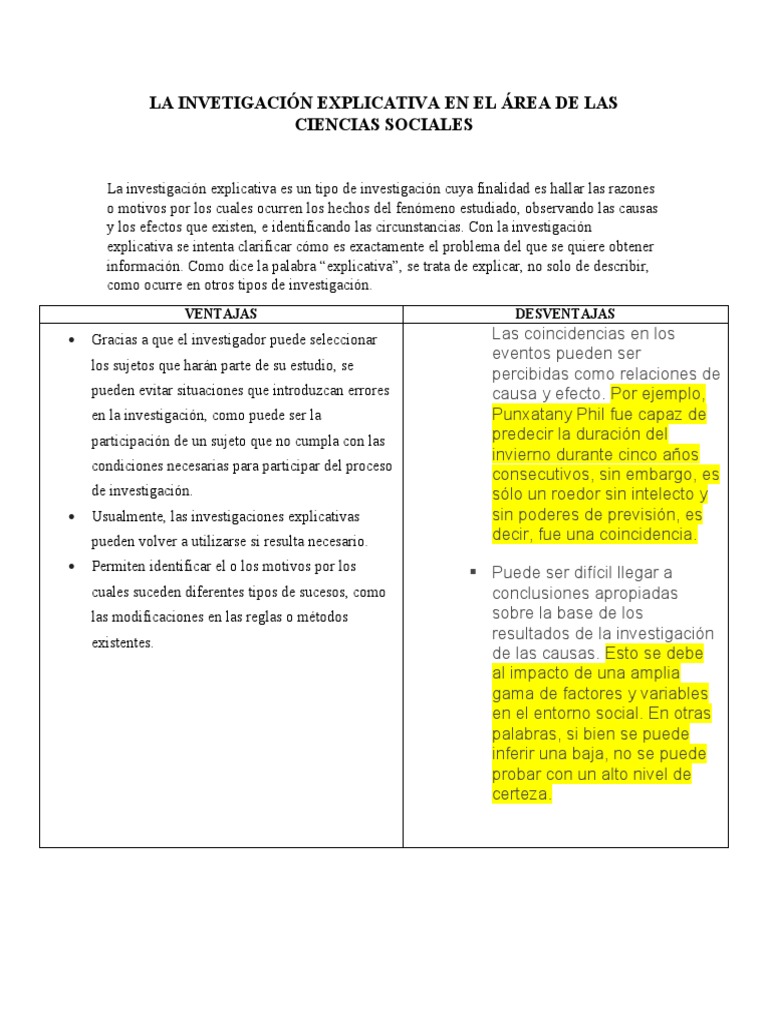 Investigación Explicativa | PDF | Información | Teoría