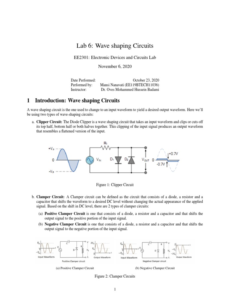 Wave Shaping Circuits | PDF | Electrical Network | Diode