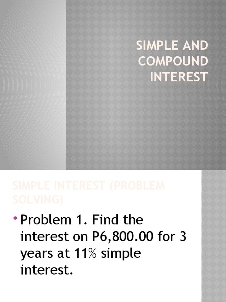 Simple and Compound Interest | PDF