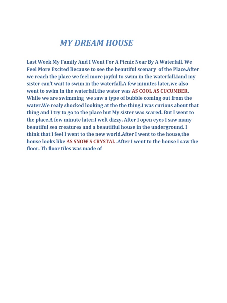 My Dream House | PDF