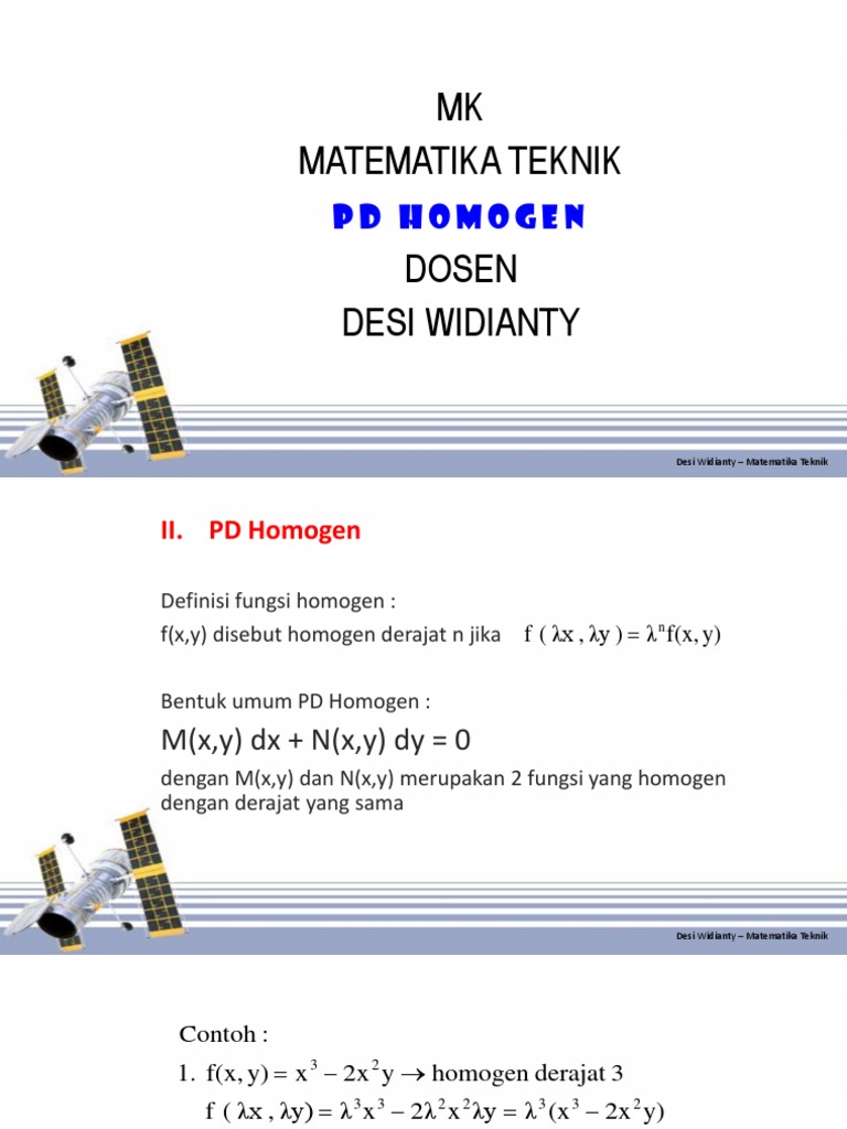 PD Homogen Matematika Teknik | PDF