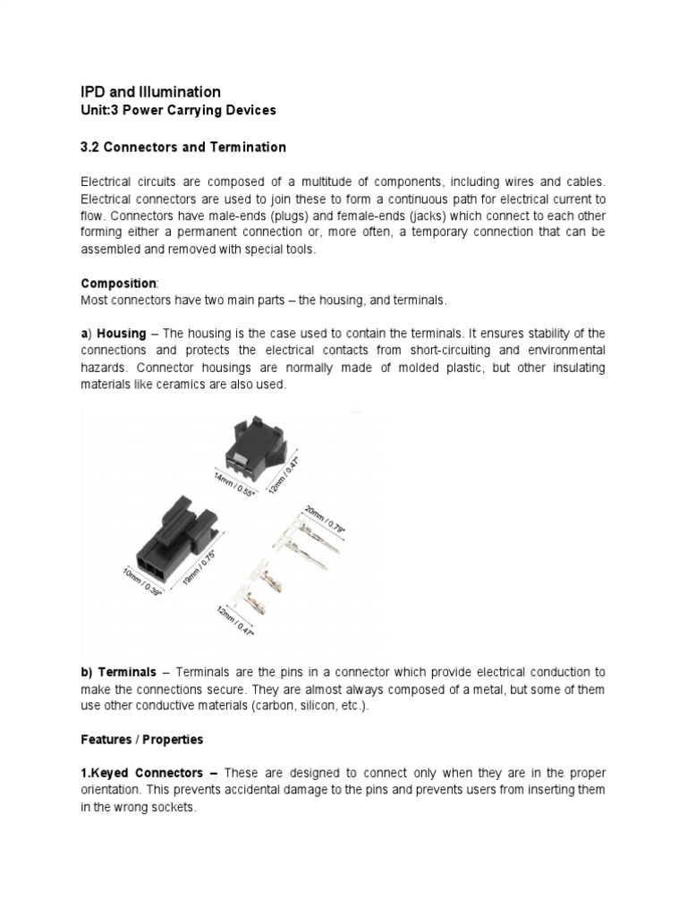 IPD and Illumination: Electrical Connectors Guide | PDF | Electrical ...