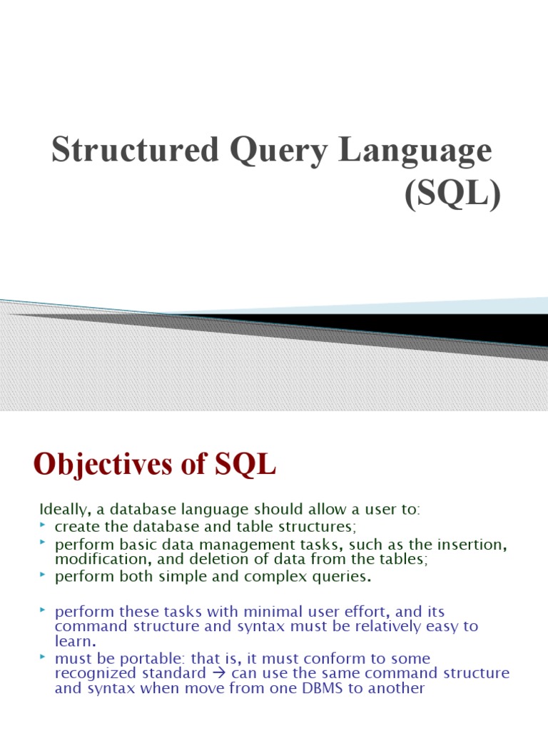 2 Structured Query Language | PDF | Teaching Mathematics | Sql