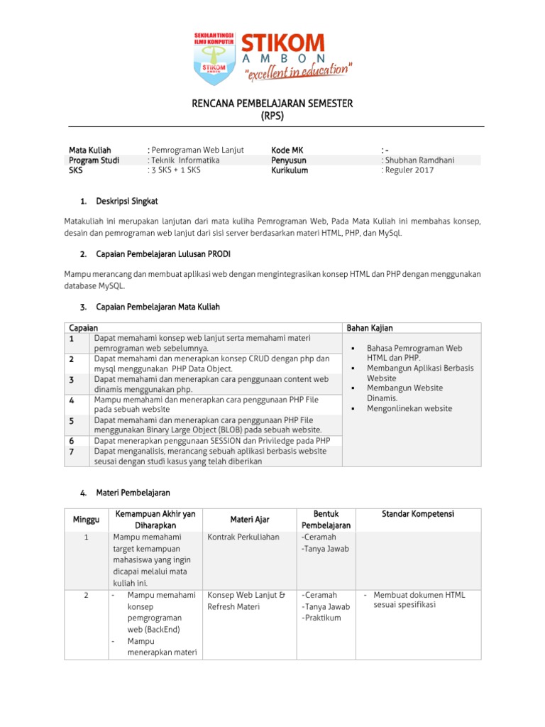 RPS Web Lanjut | PDF
