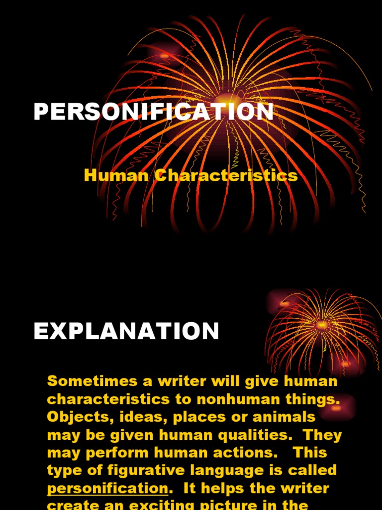 PERSONIFICATION PowerPoint | PDF | Language Arts & Discipline | Foreign ...