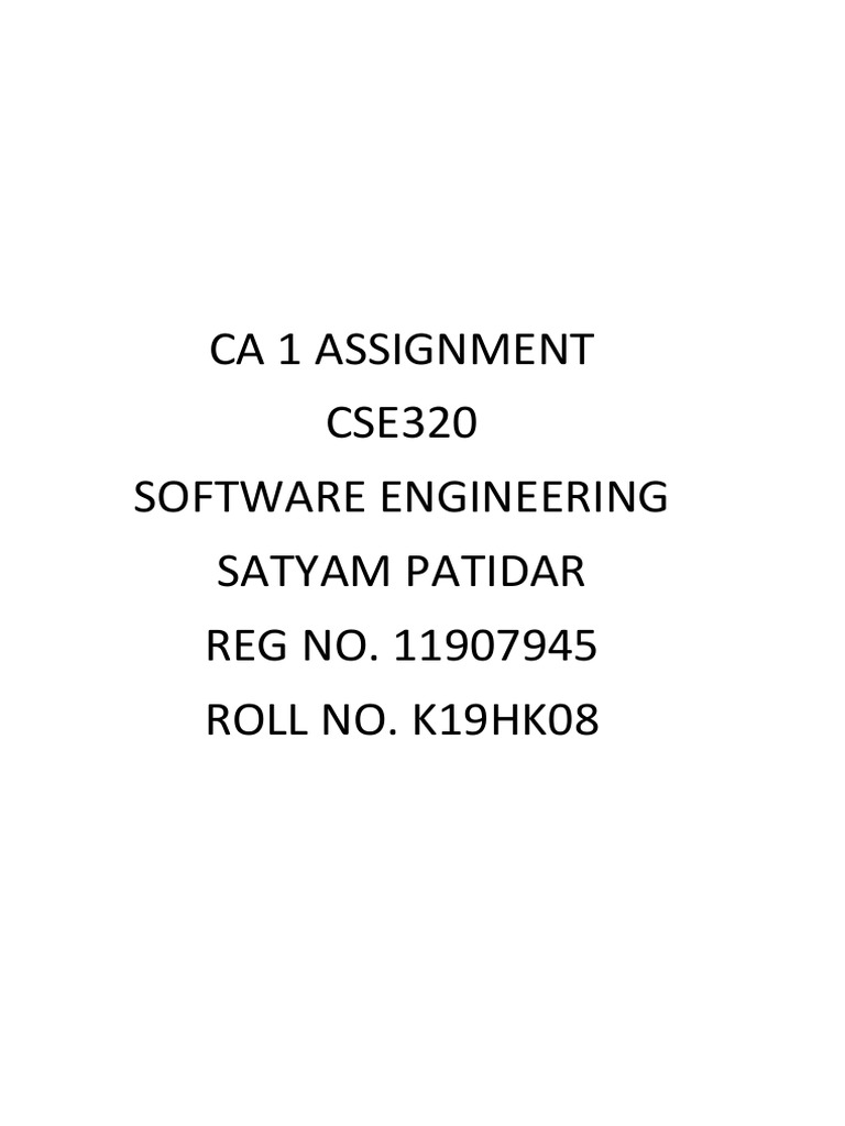 Cse320 CA 1 ASSIGNMENT | PDF