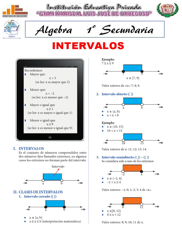 Sesion #4 Intervalos PDF | PDF | Intervalo (Matemáticas) | Enseñanza de matemática