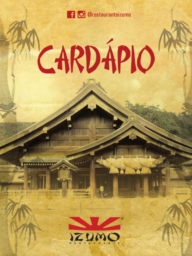 (IZUMO) Cardápio Atualizado 2019 - IG | PDF