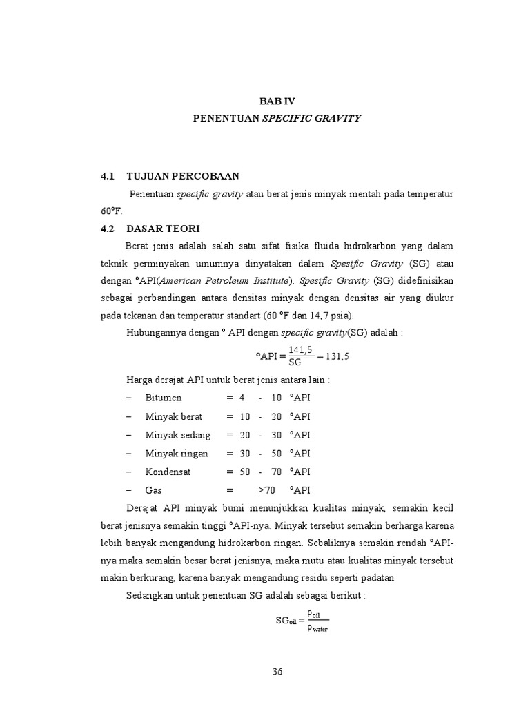 Penentuan Specific Gravity Pdf