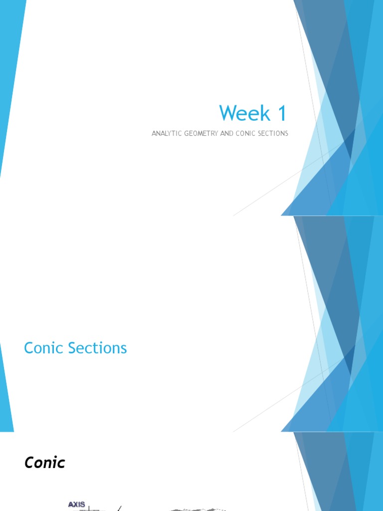 Week 1: Analytic Geometry and Conic Sections | PDF | Ellipse ...